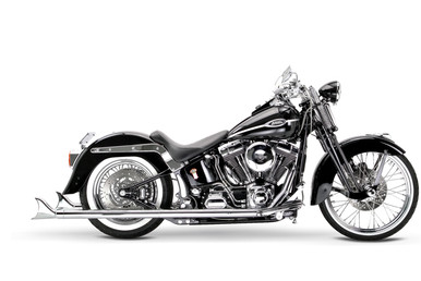 Samson True Dual Crossover w/36" Cholo Fishtail Slip-Ons 86-06 Softail ...