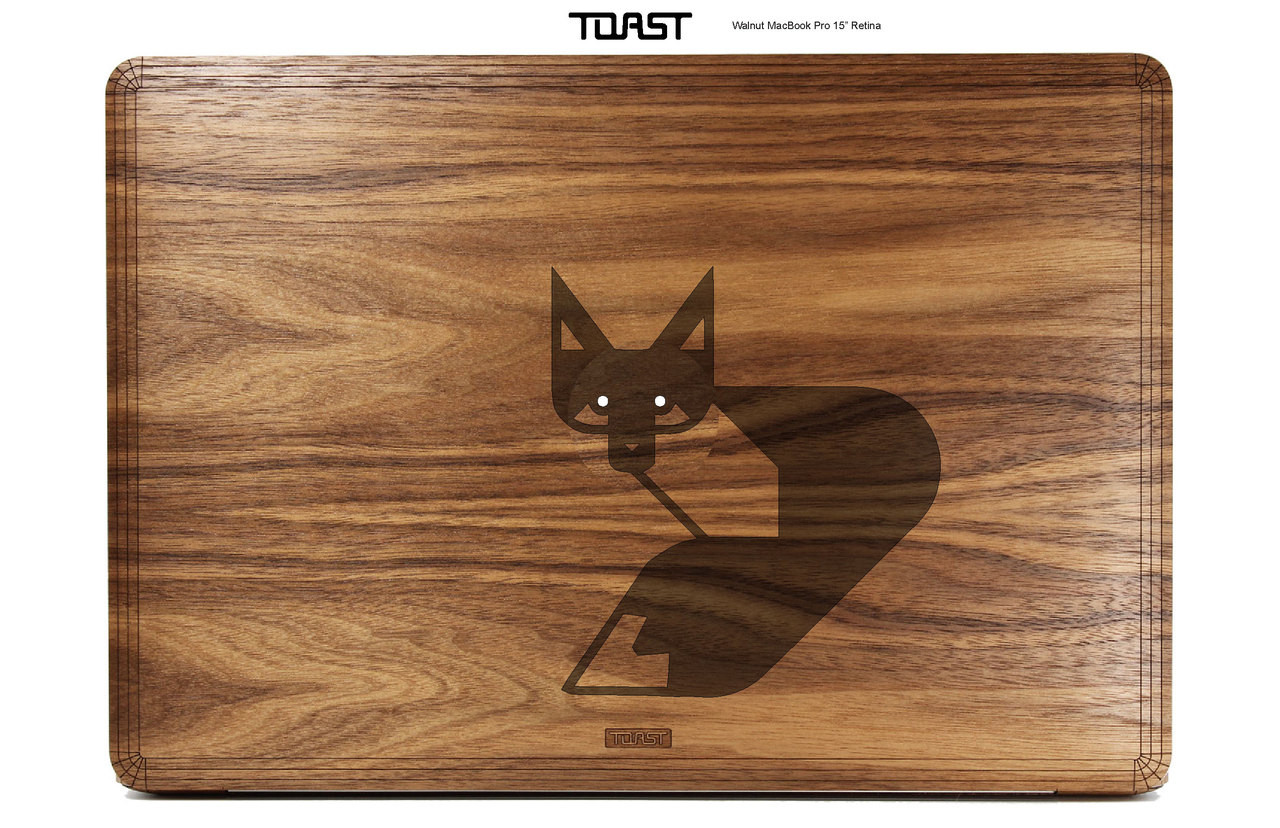 Custom Wood Laptop Covers - Toast