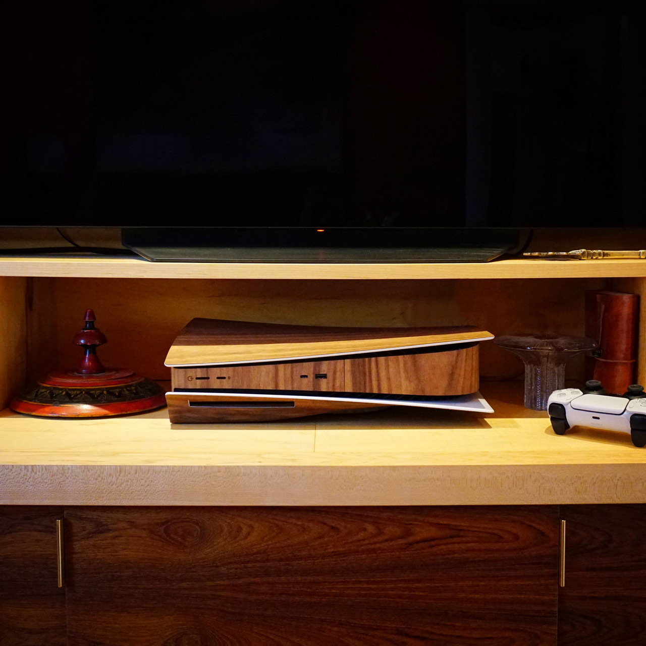 Real Wood PlayStation PS5 Console Covers |Toast | Made in USA