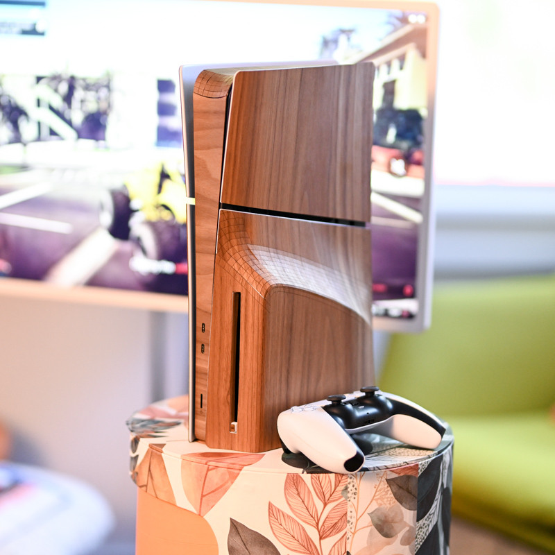 Real Wood PlayStation PS5 Slim Console Covers |Toast | Made in USA
