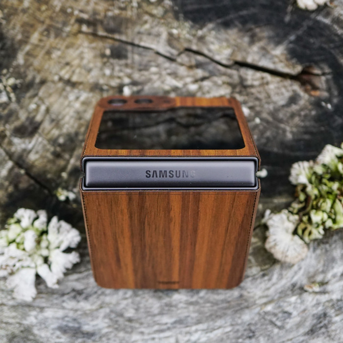 Real Wood Galaxy Z Flip5 Covers |Toast | Made in USA