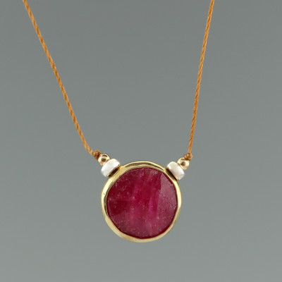 rustica coin ruby vermeil - cake jewelry