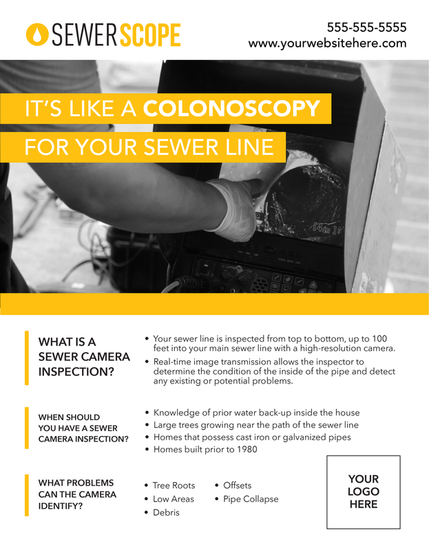 Sewer Scope - Flier Template - InspectorShop.net