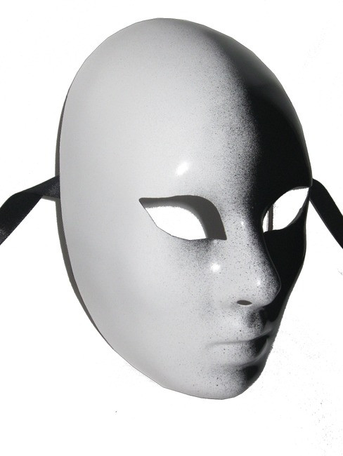 Black White Galaxy Fade Volto Venetian Masquerade Mask SKU 95 - VENICE BUYS