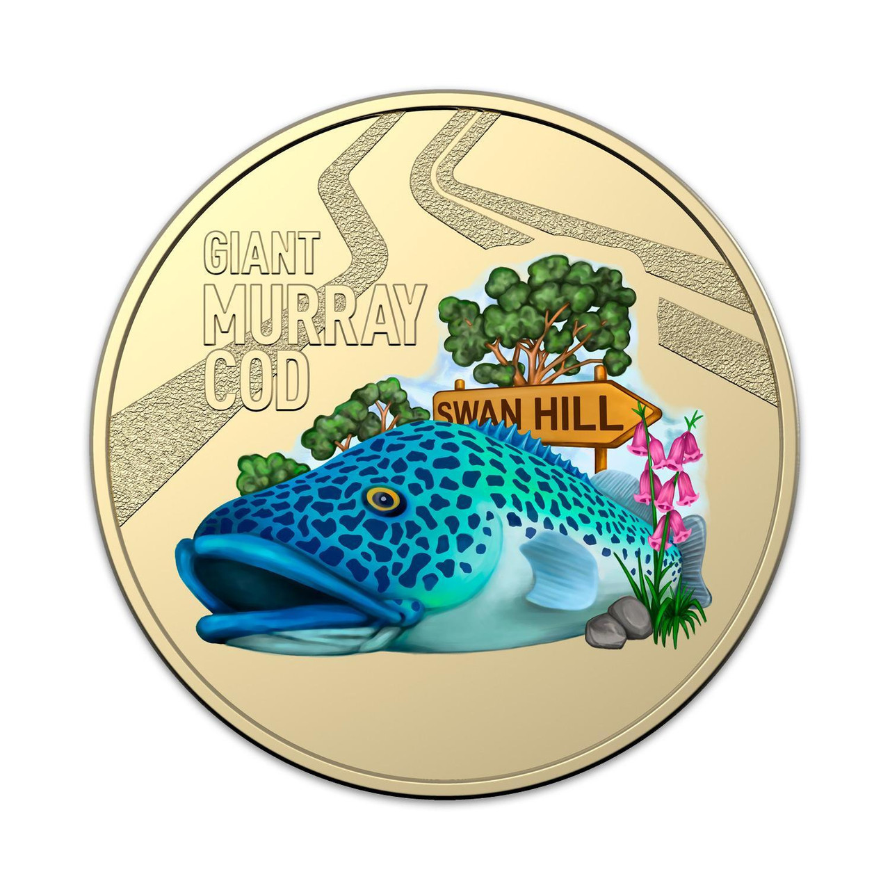 2023 Aussie Big Things - Giant Murray Cod Coloured Coin PNC