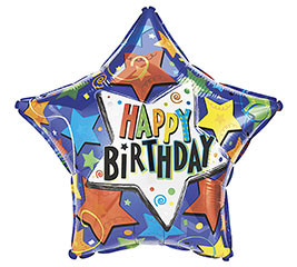Happy Birthday Star Balloon - Chappell's Florist