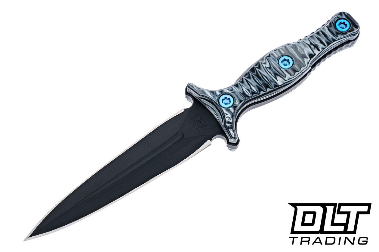 RMJ Tactical Raider Dagger - Graphite Black - Urban Camo G-10 - Black ...