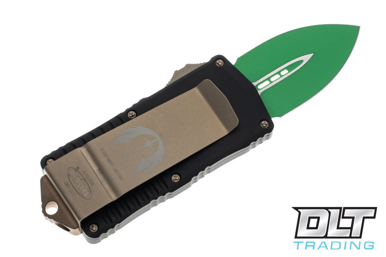 Microtech 157-1JM Exocet D/E Jedi Master - Black Handle - Green Blade ...