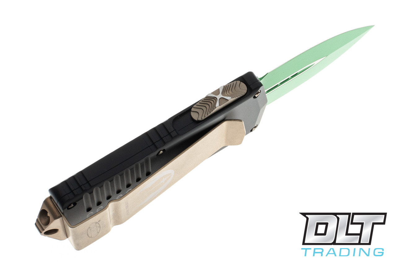 Microtech 157-1JM Exocet D/E Jedi Master - Black Handle - Green Blade ...