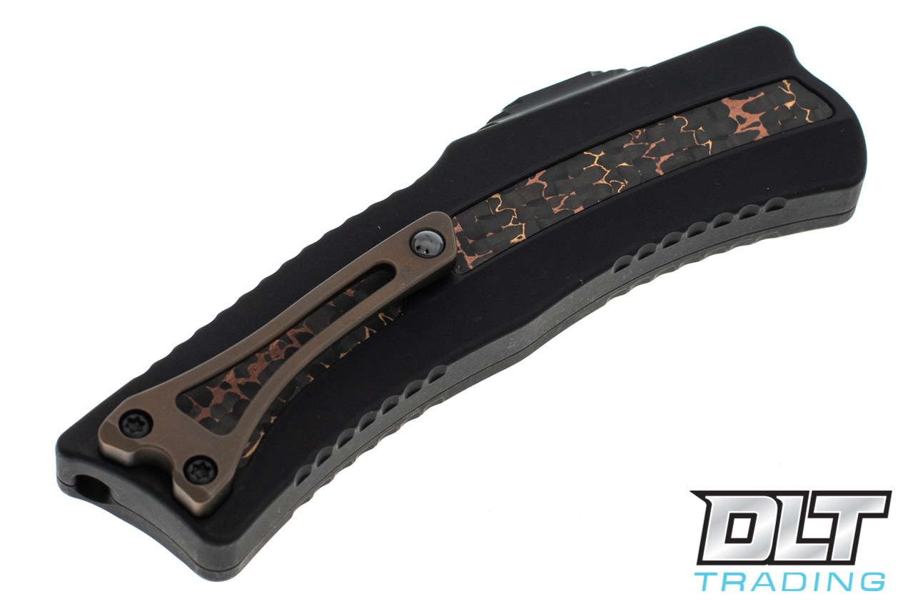 Heretic Roc Custom - Black Handle - Brass & Copper Snakeskin Carbon ...