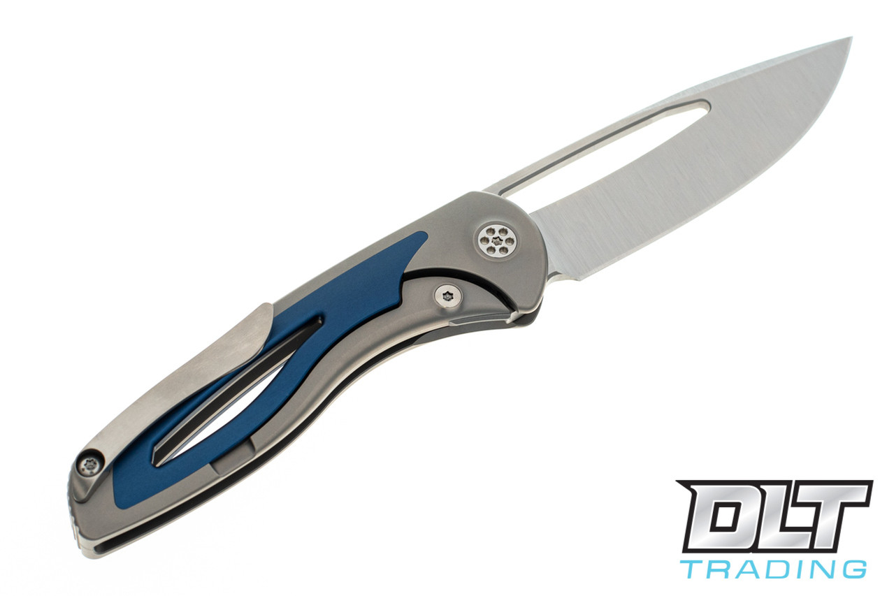 Sharp By Design Apex Drop Point Front Flipper - Grey & Blue - S90V ...