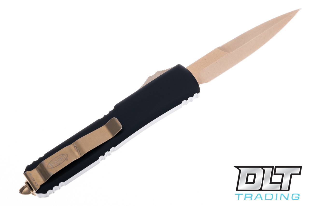 Microtech Ultratech Bayonet - Black Handle - Bronze Blade