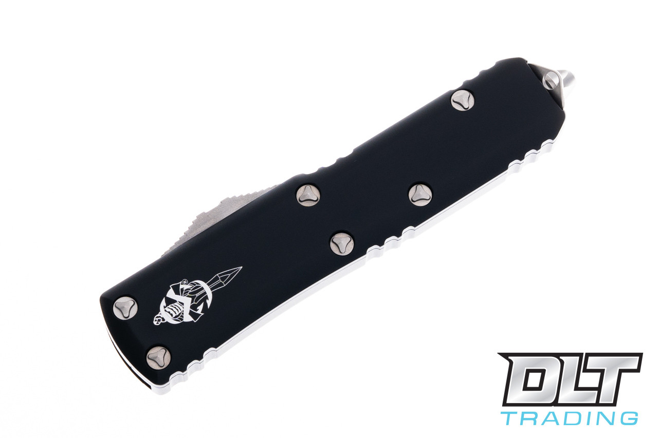 Microtech UTX-85 Hellhound - Black Handle - Stonewashed Blade ...