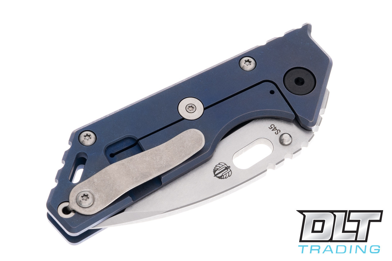 Strider .75 AR Tanto Tumbled S45VN - Blue Anodized Titanium - DLT Trading