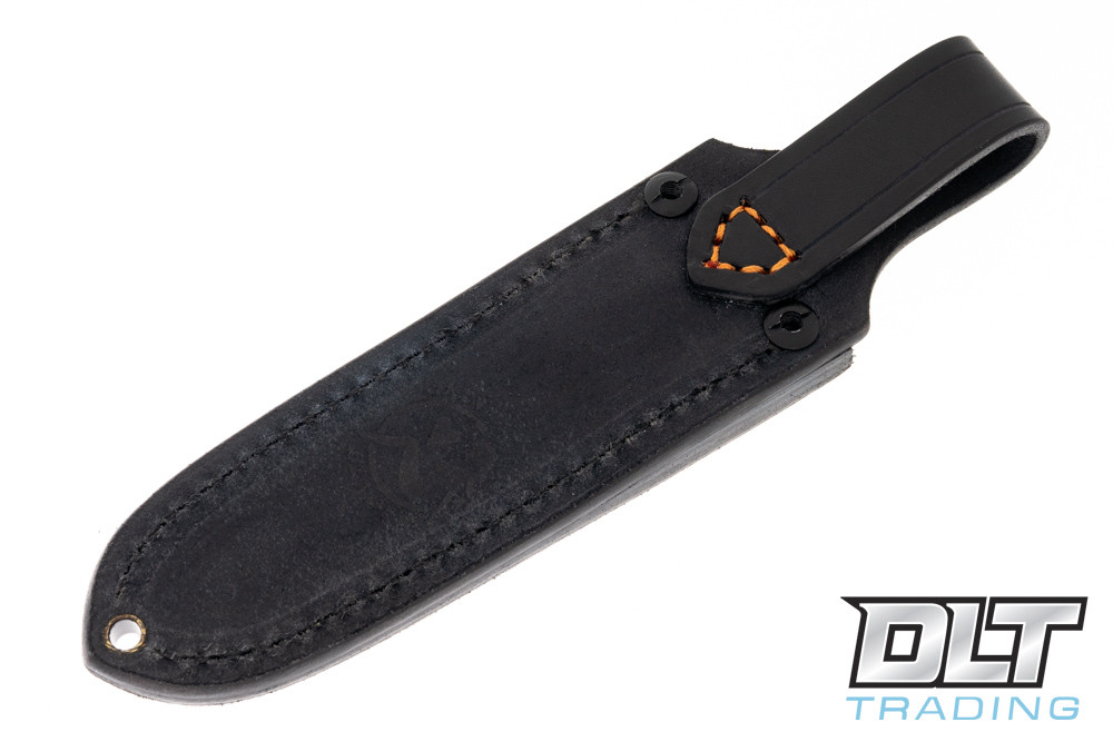 Skinbender Grunt Sheath - Black Leather - Orange Thread - DLT Trading