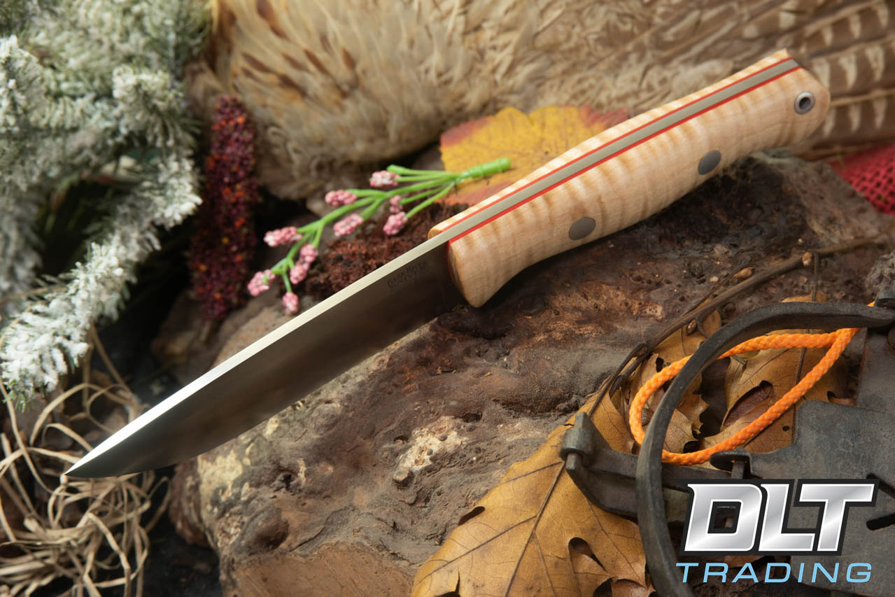 Bark River EXT-2 LT 3V Natural Curly Maple - Red Liners #3