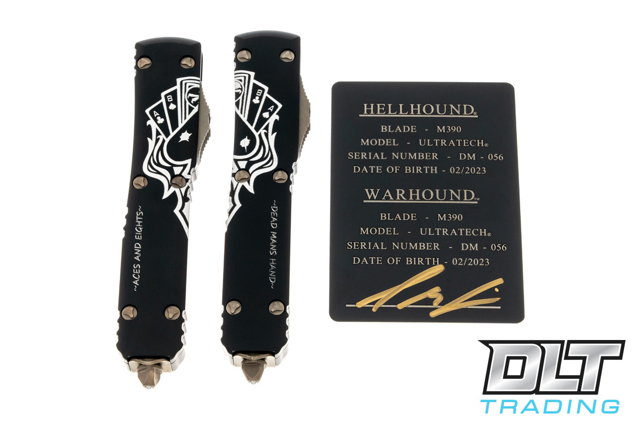 Microtech Ultratech Hellhound & Warhound Combo Set - Black Handle ...