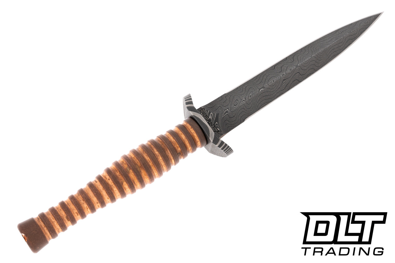 Defiant 7 Rook 6 Copper Handle Damascus Guard And Blade Dlt Trading