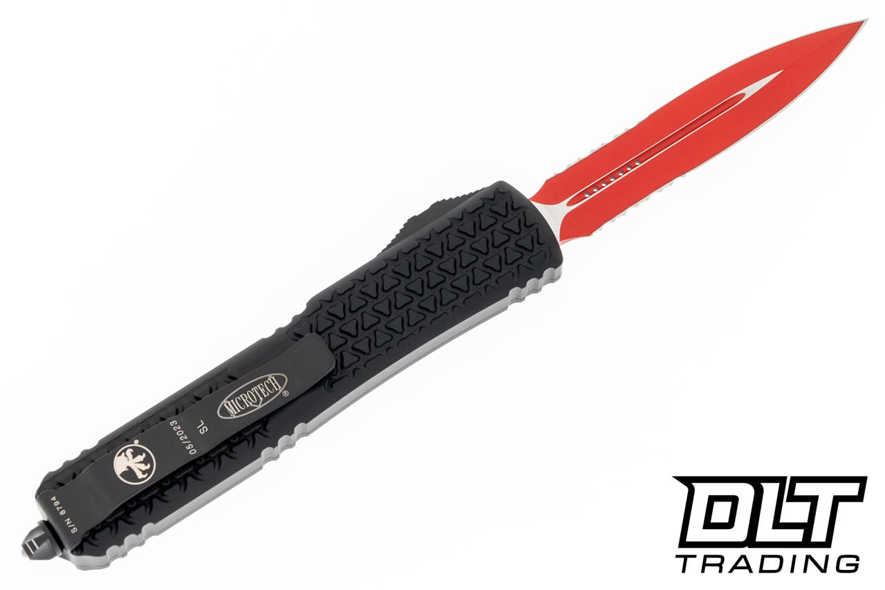 Microtech Ultratech D/E Sith Lord - Black Handle - Red Blade