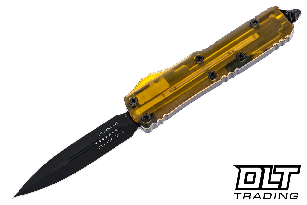 Microtech UTX-85 D/E - Ultem Handle - Black Blade - Signature Series