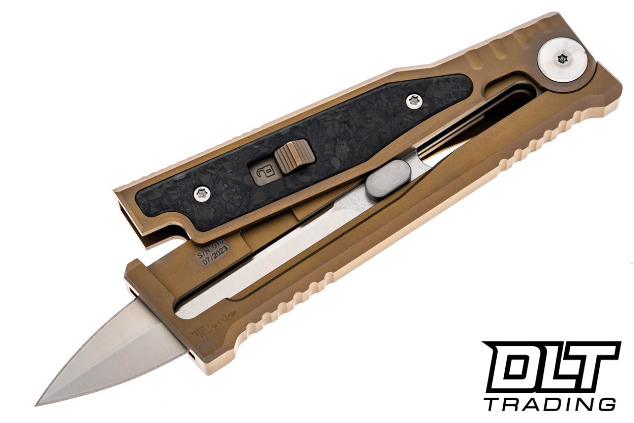 Reate Exo M Elmax De Bronze Anodized Titanium Marbled Carbon Fiber