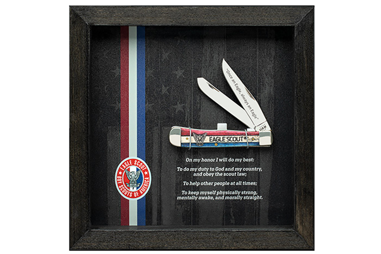 Case Trapper - BSA Eagle Scout Embellished Natural Bone - DLT Trading