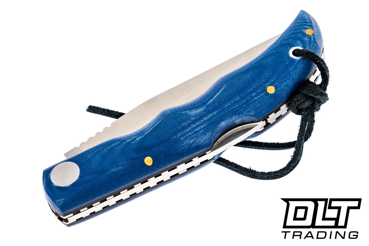 Castillo Tagus - River Blue Micarta - Bulk Packaged - DLT Trading