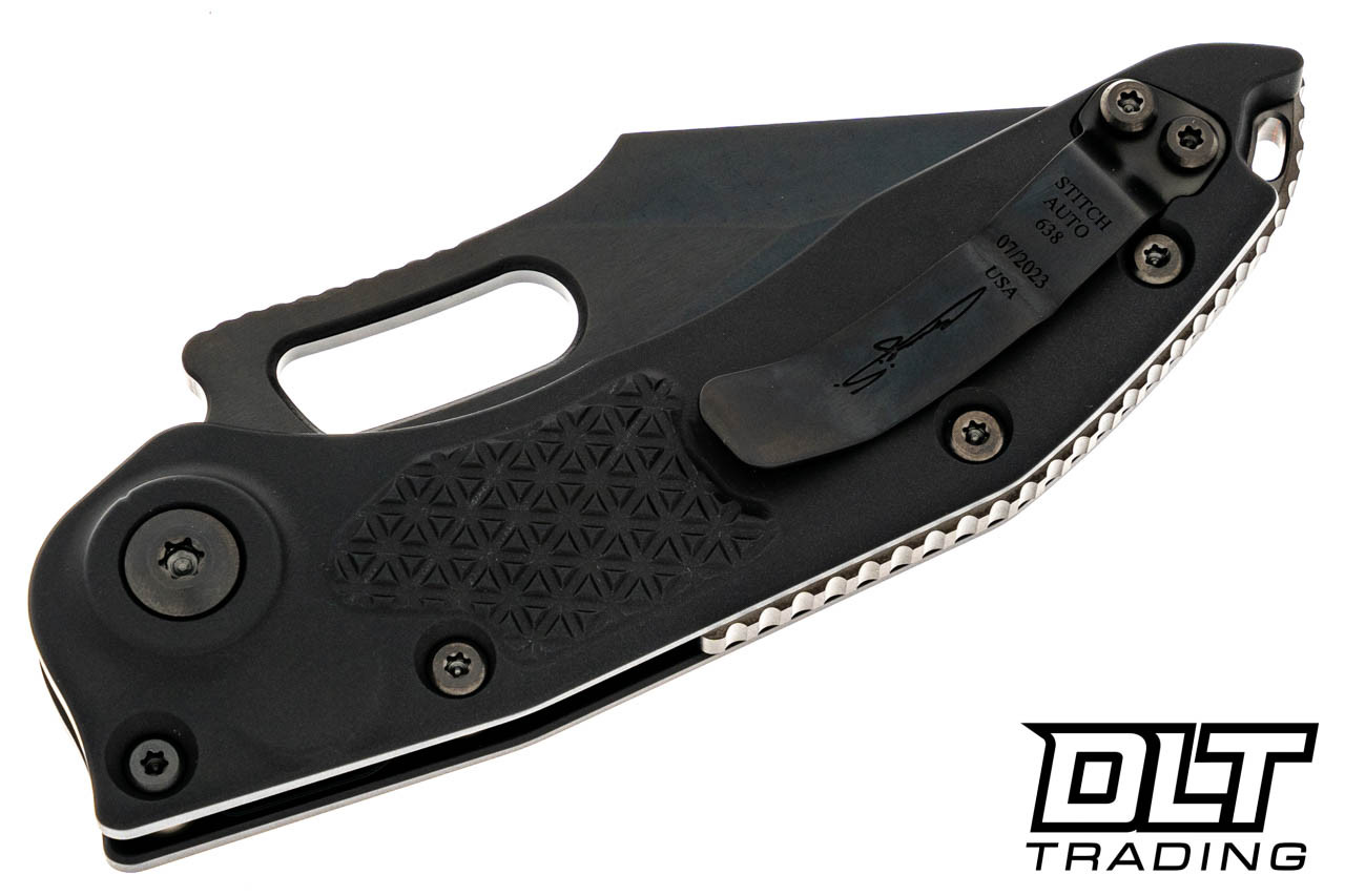 Microtech 169-1DLCTSH Stitch S/E Shadow - Black Handle - Black DLC ...