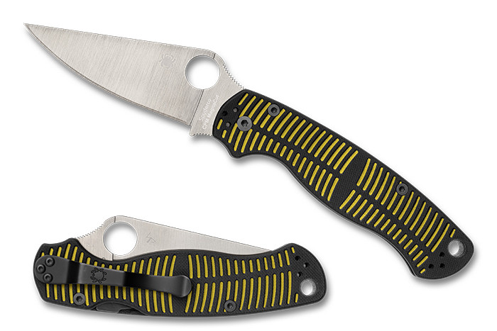Spyderco Paramilitary 2 Salt Knife - Black & Yellow G-10 - MagnaCut Blade