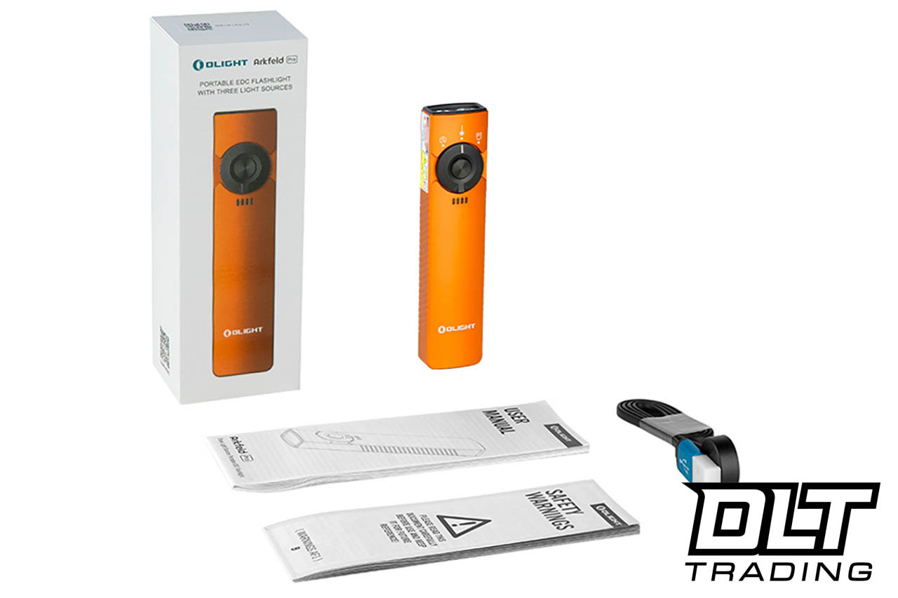 Olight Arkfeld Pro - Orange - Cool White - UV & Green Laser - DLT Trading