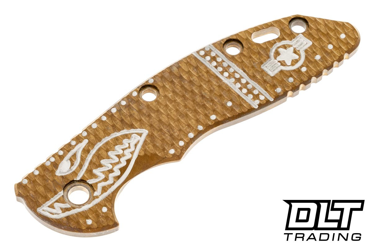 Hinderer 3.5" XM-18 Textured Titanium Handle Scale - Bronze Anodized ...