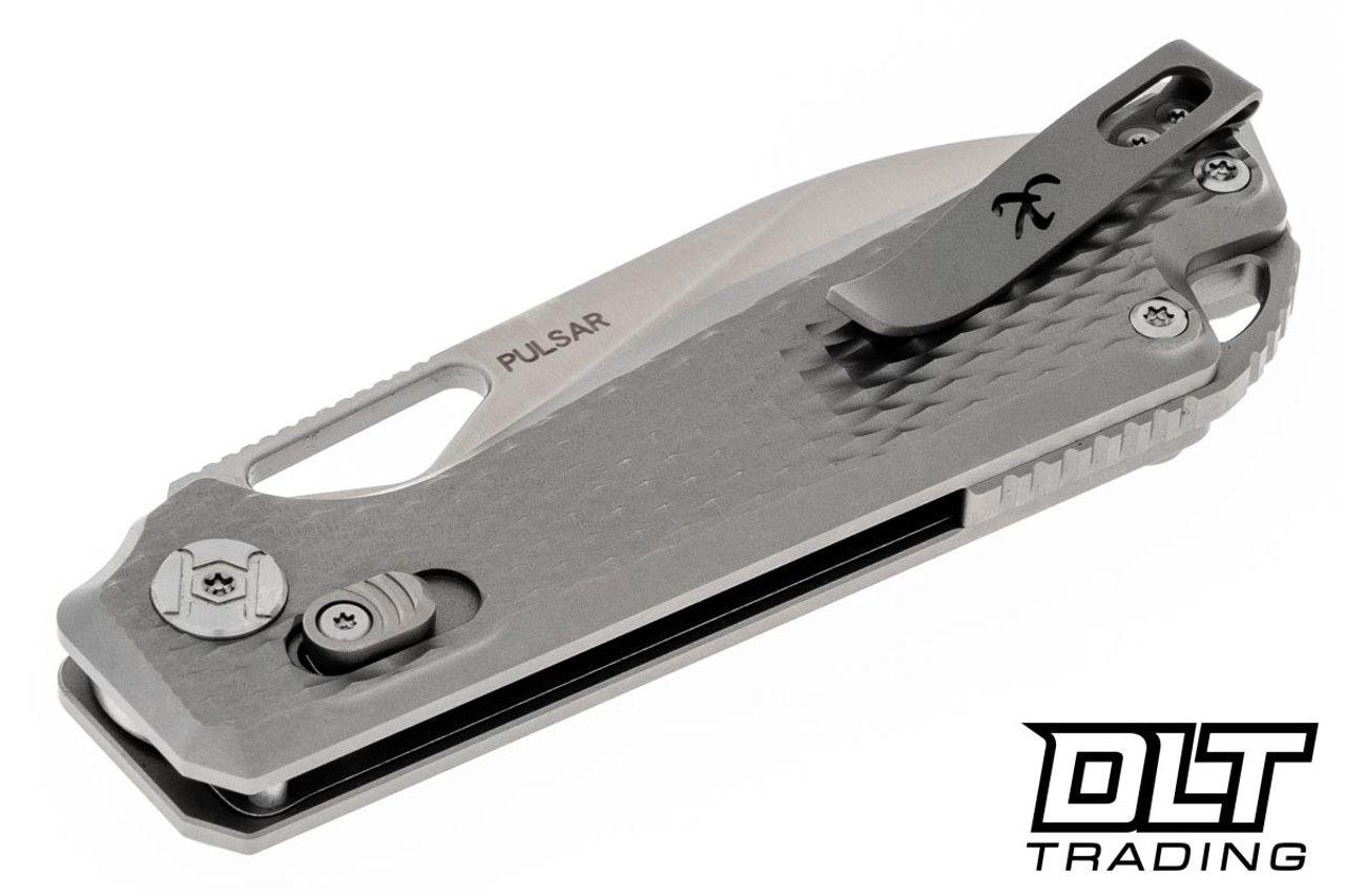 Kunwu Pulsar 705t 1 Diamond Textured Titanium Satin Elmax Blade Dlt
