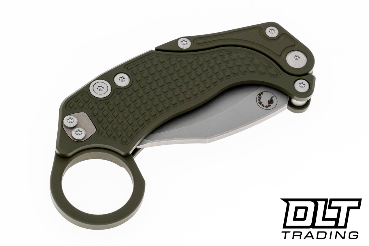 Reate EXO-K Karambit - OD Green Aluminum - Stonewashed - DLT Trading