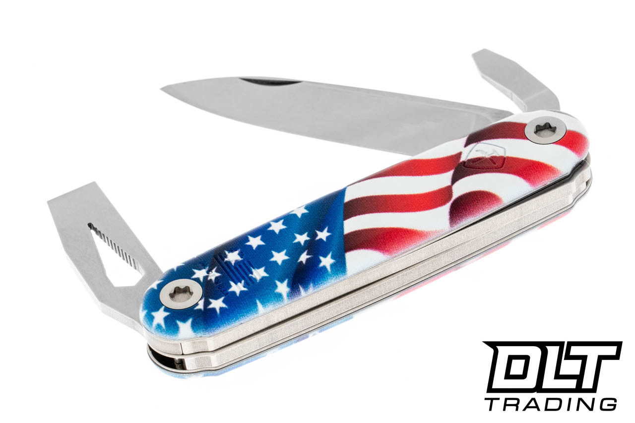 American Service Knife - Jefferson - USA Flag - DLT Trading