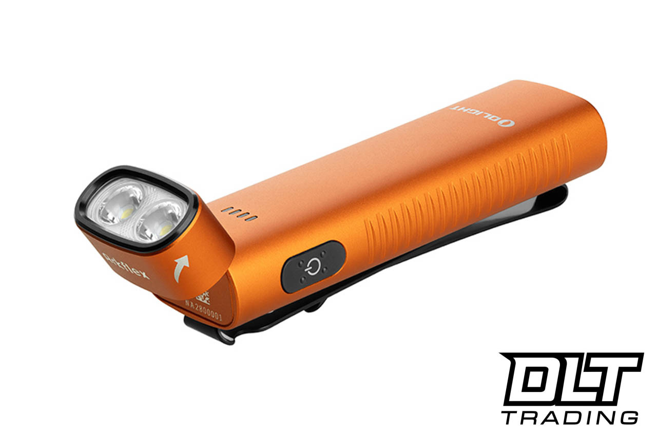 Olight Arkflex Adjustable Right Angle Flashlight - Orange - DLT Trading