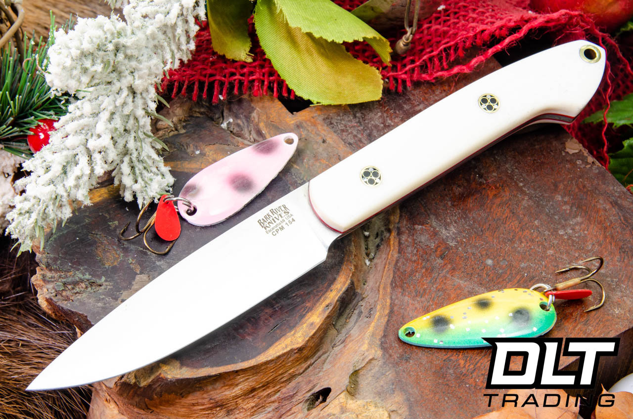 Bark River Bird & Trout CPM-154 Smooth Bone - Red Liners - Mosaic Pins #6