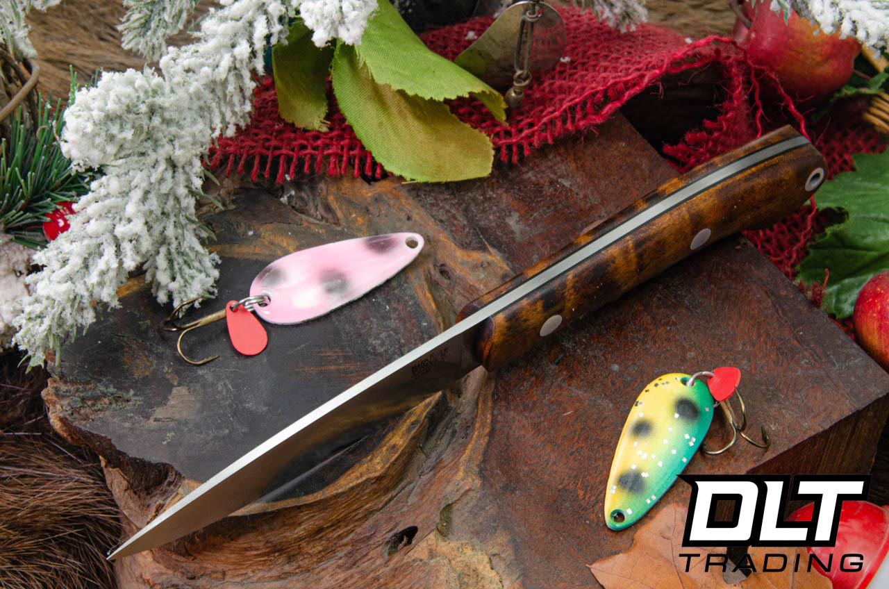 Bark River Bird & Trout CPM-154 Dark Curly Maple - Black Liners #2