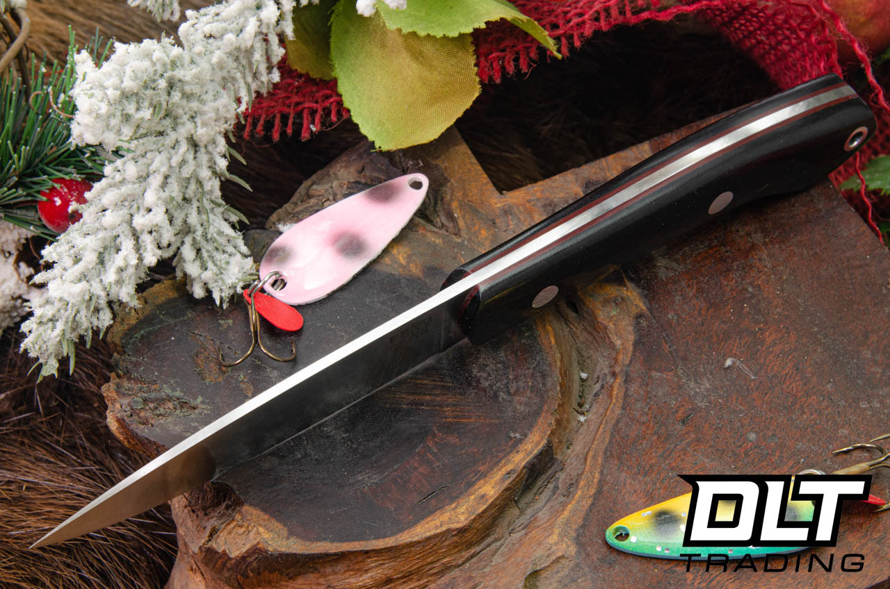 Bark River Bird & Trout CPM-154 Black G-10 - Red Liners