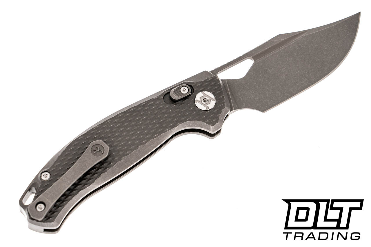 Kunwu Django Diamond Texture Titanium Stonewashed Elmax Blade Dlt