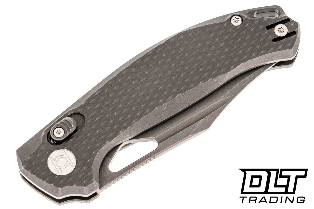 Kunwu Django Diamond Texture Titanium Stonewashed Elmax Blade Dlt