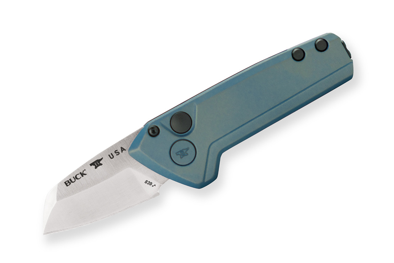 Buck 839 Mini Deploy Wharncliffe - Blue - DLT Trading