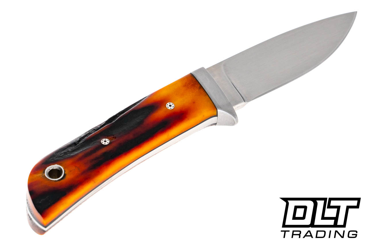 Wa Surls Loveless Lil Drop Point Cpm 154 Amber Stag Black Liners