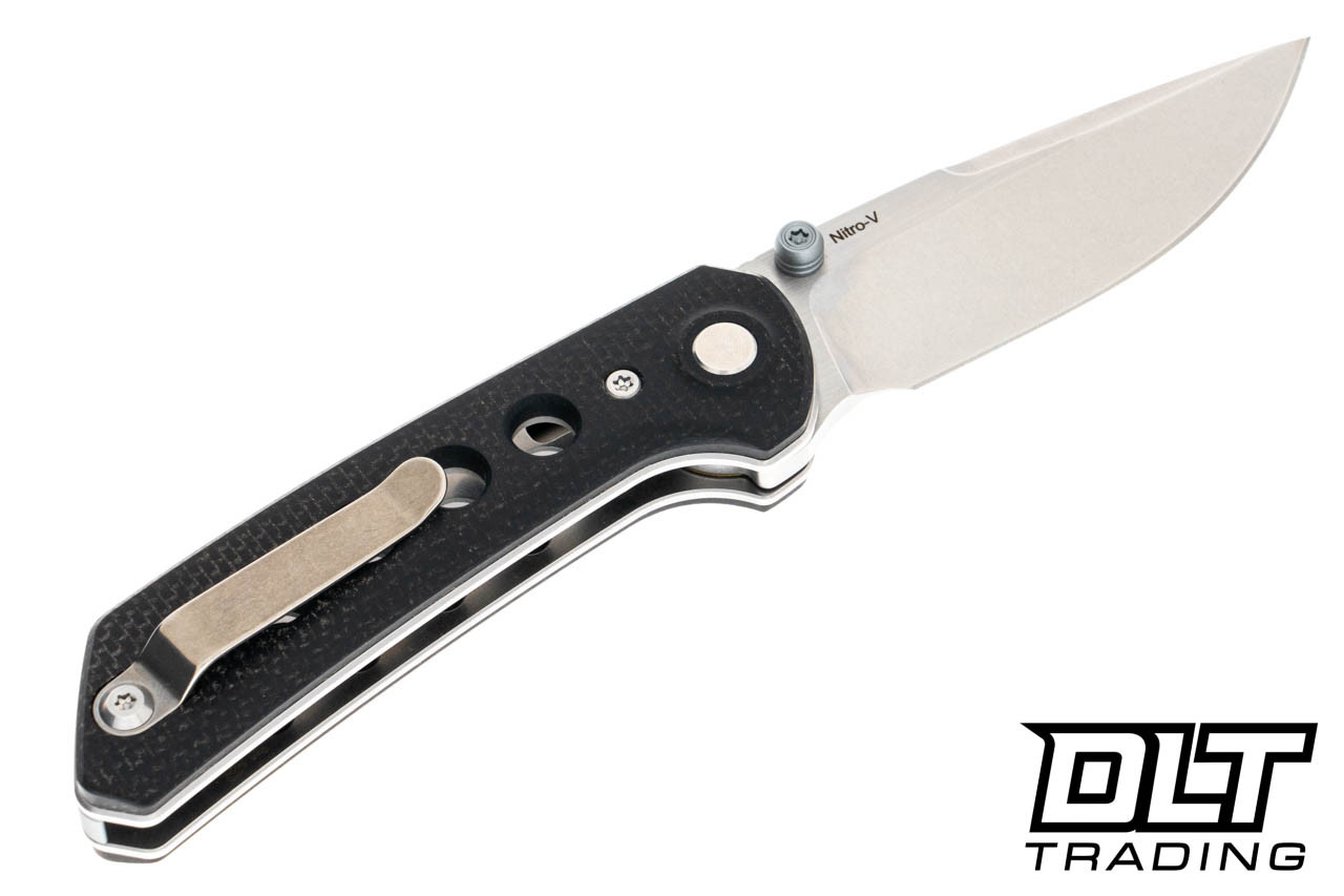 Reate Pl Xt Black Micarta Black G 10 Inlay Stonewashed Blade