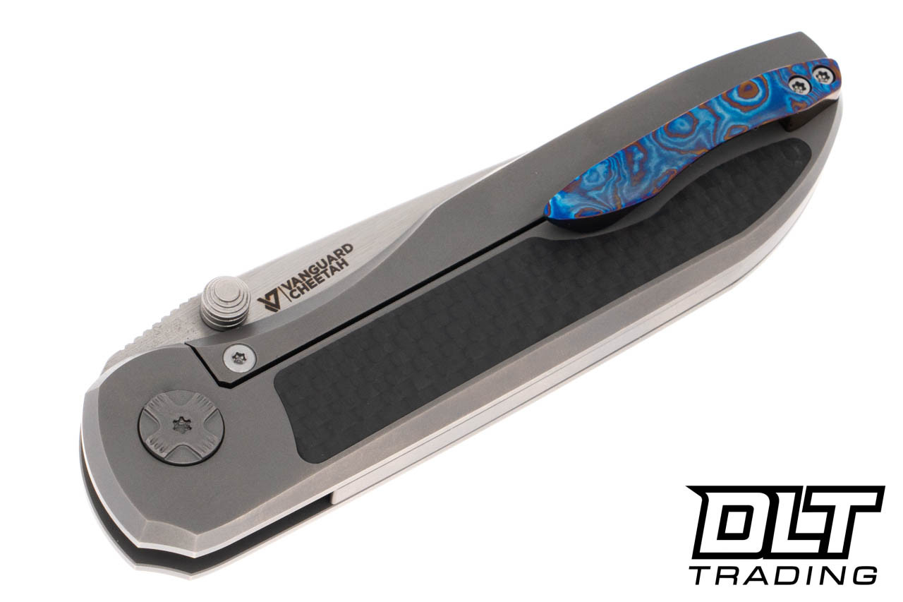 Vanguard Cheetah - Gray Titanium - Carbon Inlay - Black Timascus Clip ...