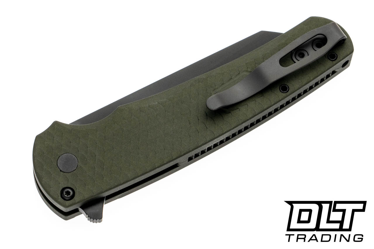 Pro-Tech Malibu Reverse Tanto - Green Fish Scale Textured Handle ...