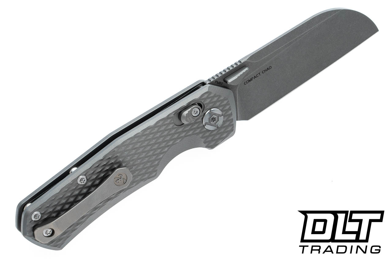 Kunwu Compact Chad Stonewashed Pm60 Blade Diamond Texture Titanium