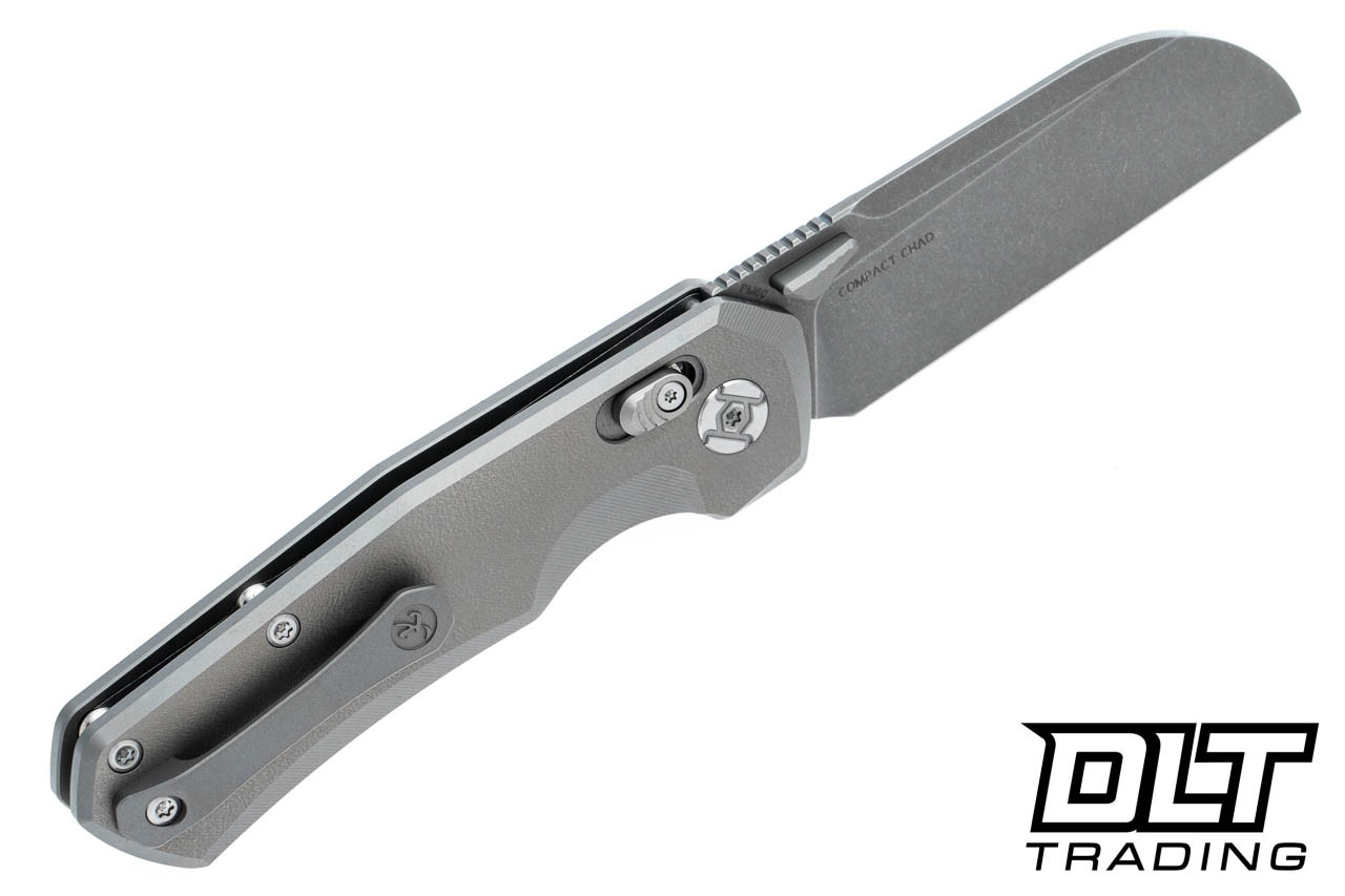 Kunwu Compact Chad Stonewashed Pm60 Blade Orange Peel Titanium