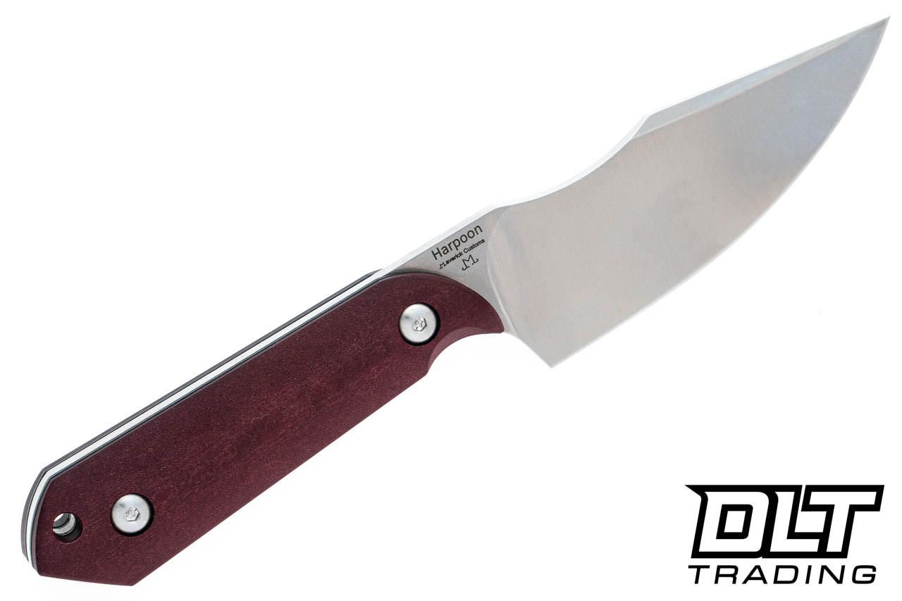 Kizer Maverick Customs Harpoon - Redstone Richlite - Black Liners ...