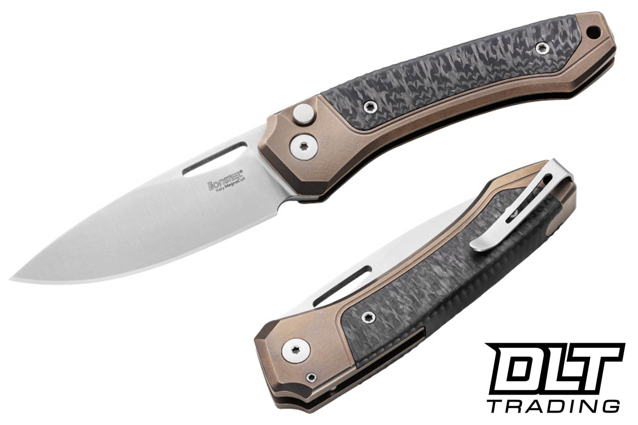 LionSteel Twain MagnaCut - Bronze Titanium Frame - Carbon Fiber Inlay ...