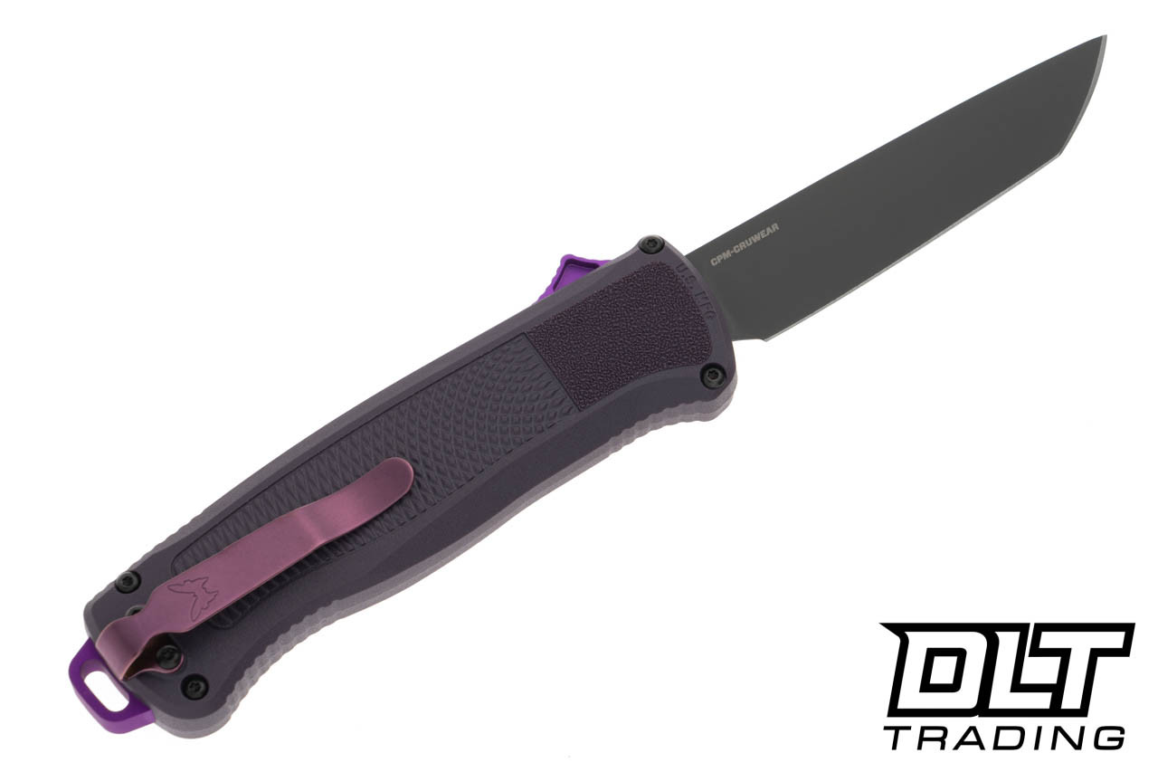 Benchmade 5370GY-06 Shootout - Dark Purple Grivory - Smoke Gray PVD Cru ...